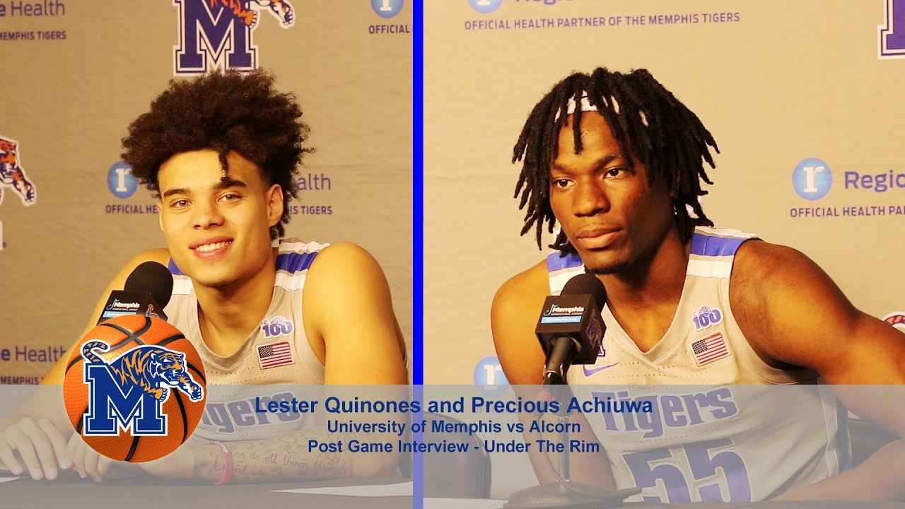 Lester Quinones and Precious Achiuwa, Memphis vs Alcorn Post Interview ...