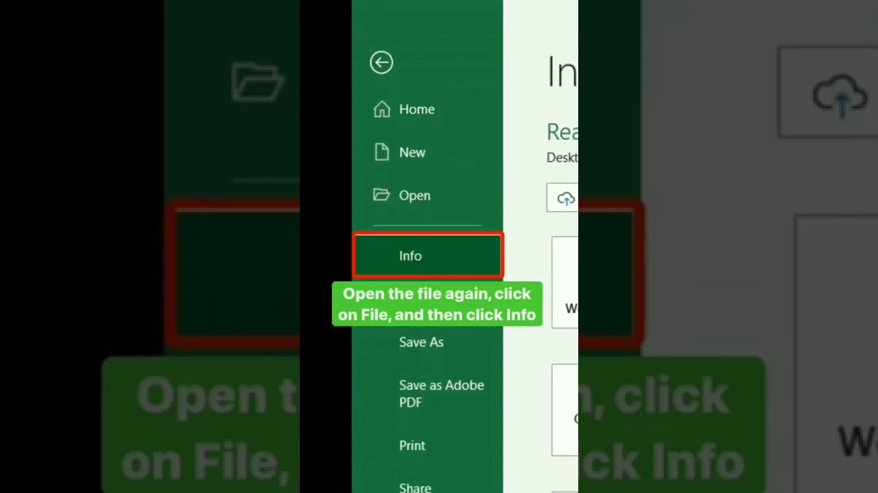 Restore Files In Excel shorts YouTube Restore Files In Excel shorts YouTube