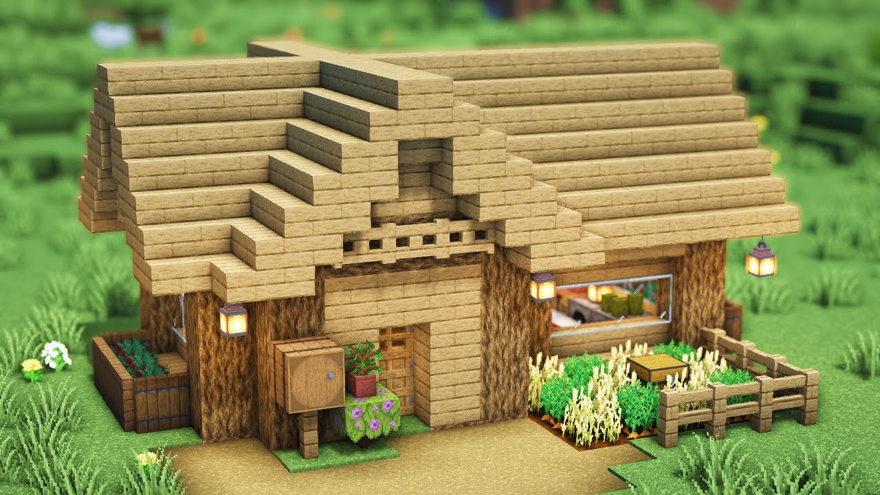 Minecraft: How to Build a Oak Starter House - YouTube