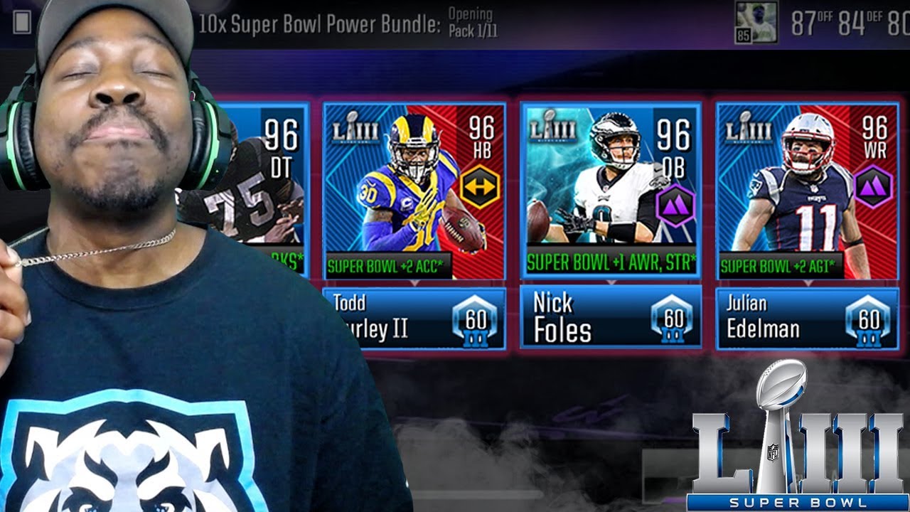 SUPER BOWL 53 PACK OPENING & DIAMOND PLAYER SET! Madden Mobile 19 ...