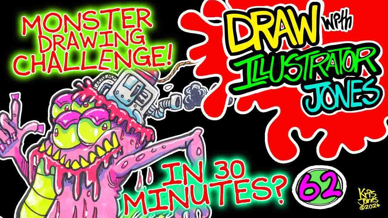 Can I draw a MONSTER in just 30 minutes? - YouTube
