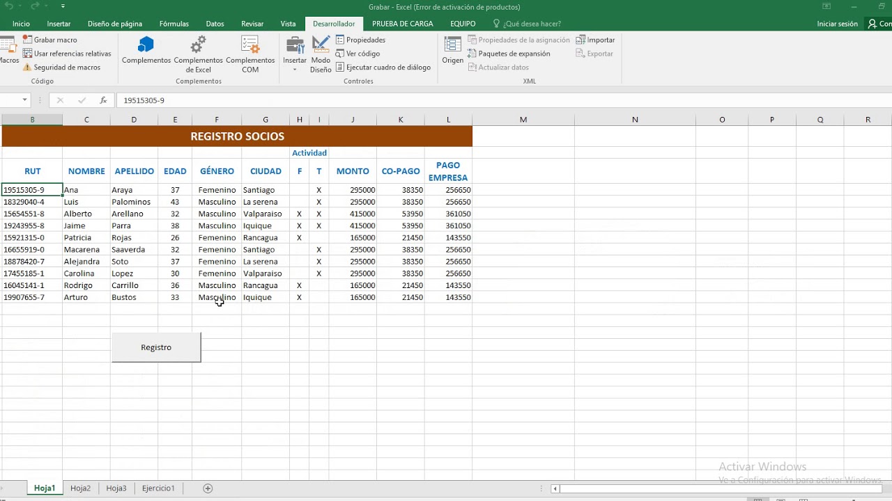 Traspaso de datos a Excel vba - YouTube