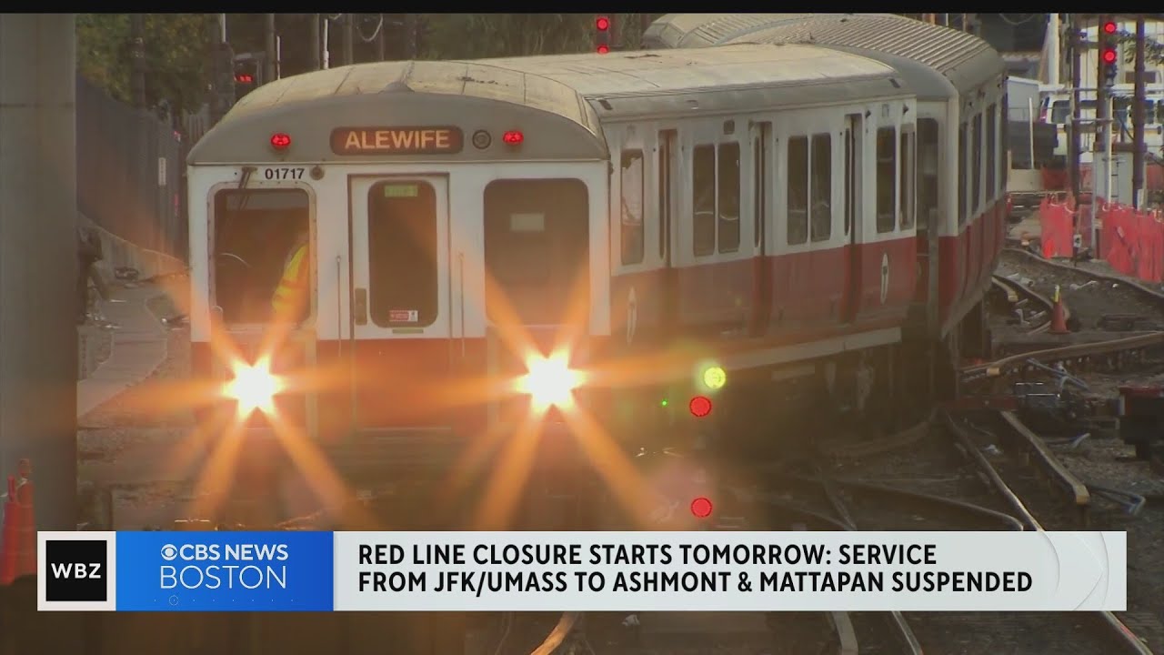 Partial Red Line shutdown for track repairs begins - YouTube