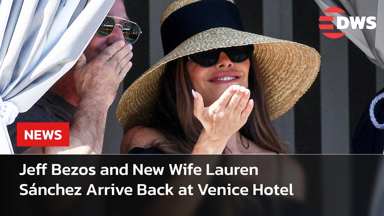 Just Married! Jeff Bezos & New Wife Sánchez Arrive Back at Venice Hotel ...