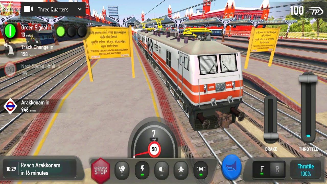 Rajdhani Express Crossing Red Signal | Indian Train Simulator: Game Android Gameplay - YouTube