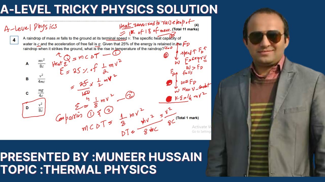 A level AQA Exam MCQS Solution|thermal physics(IN English) - YouTube