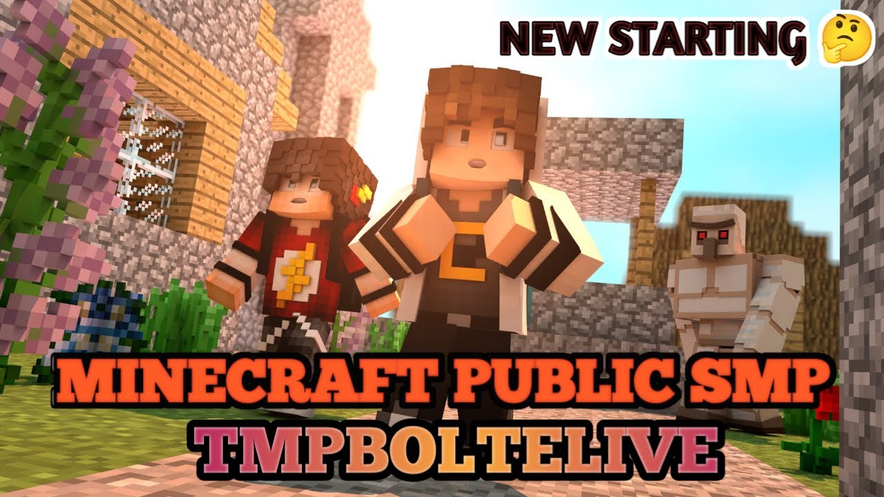 PUBLIC SMP LIVE START NEW SERVER ♥️| ROAD TO 4K | JAVA+PE SERVER😍😘 ...