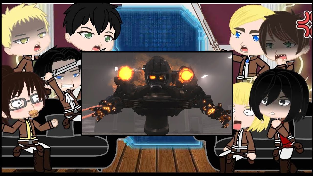 AOT/Attack On Titan react to Skibidi Toilet 75 | Gacha React - YouTube