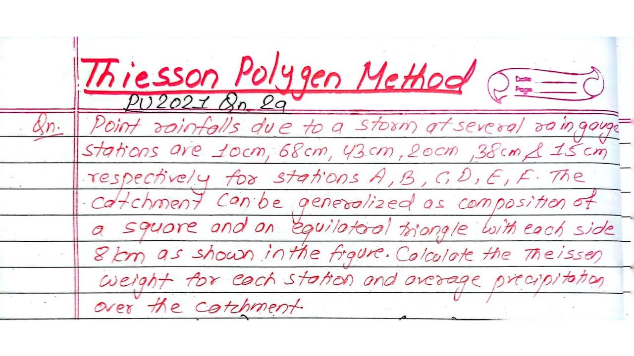 Thiesson Polygen Method Numerical | Hydrology | BE Civil | Prashant YT ...