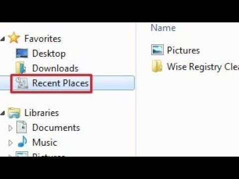 Recent Places uses | Computer | How to clear recent places'' in windows ...