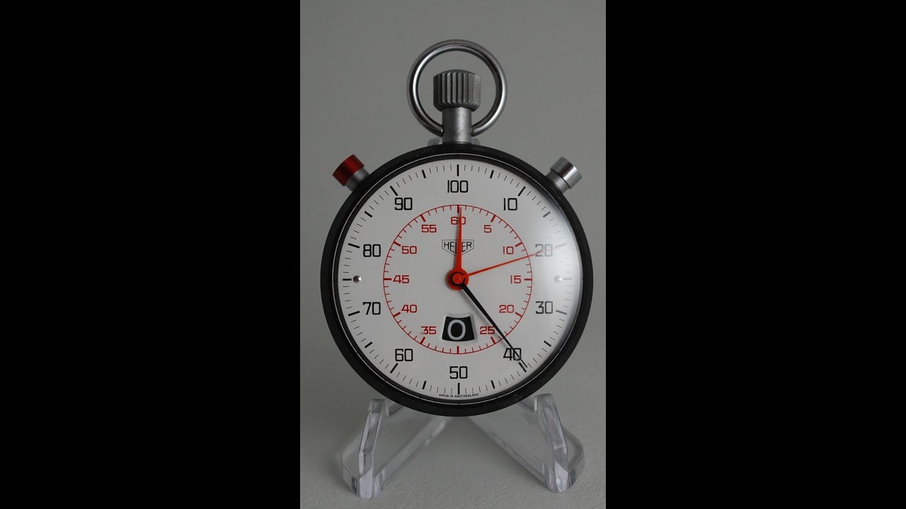 c1980 Heuer split seconds stopwatch with hour counter. Model reference ...