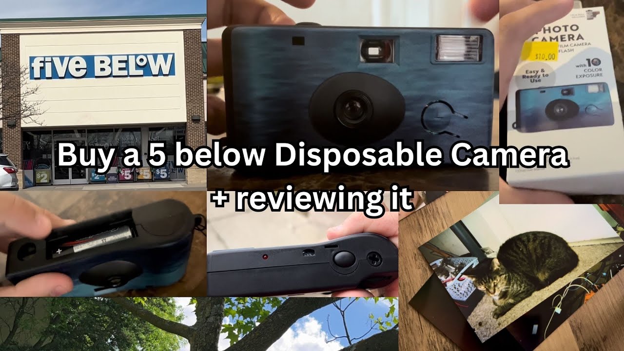 Using a 5 below disposable camera + reviewing it - YouTube