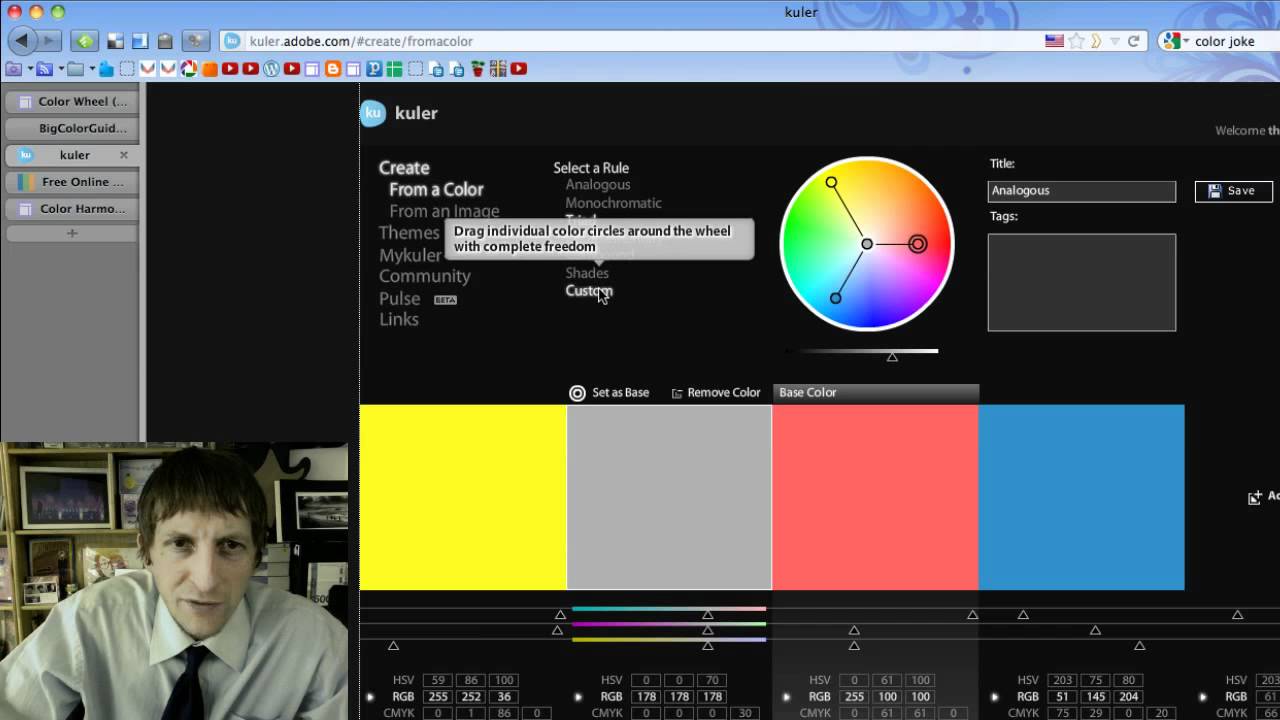 Color Wheel Harmony Tutorial using Kuler - YouTube