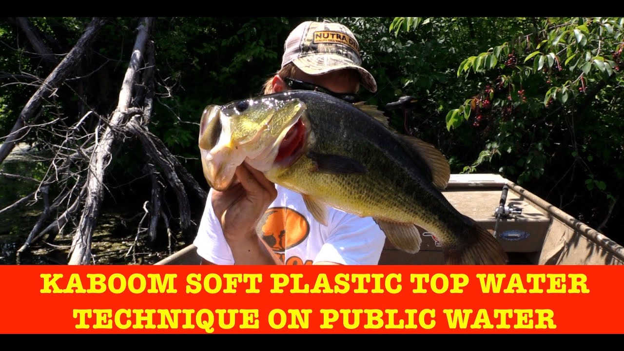 How to catch topwater bass using a weedless KABOOM lure! - YouTube