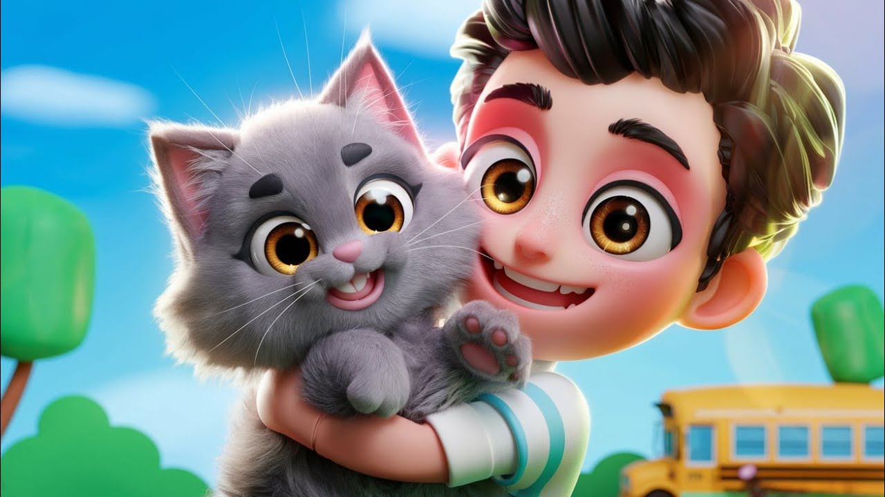 JJ had a little cat | cece had a little cat | kitty cat play song ...