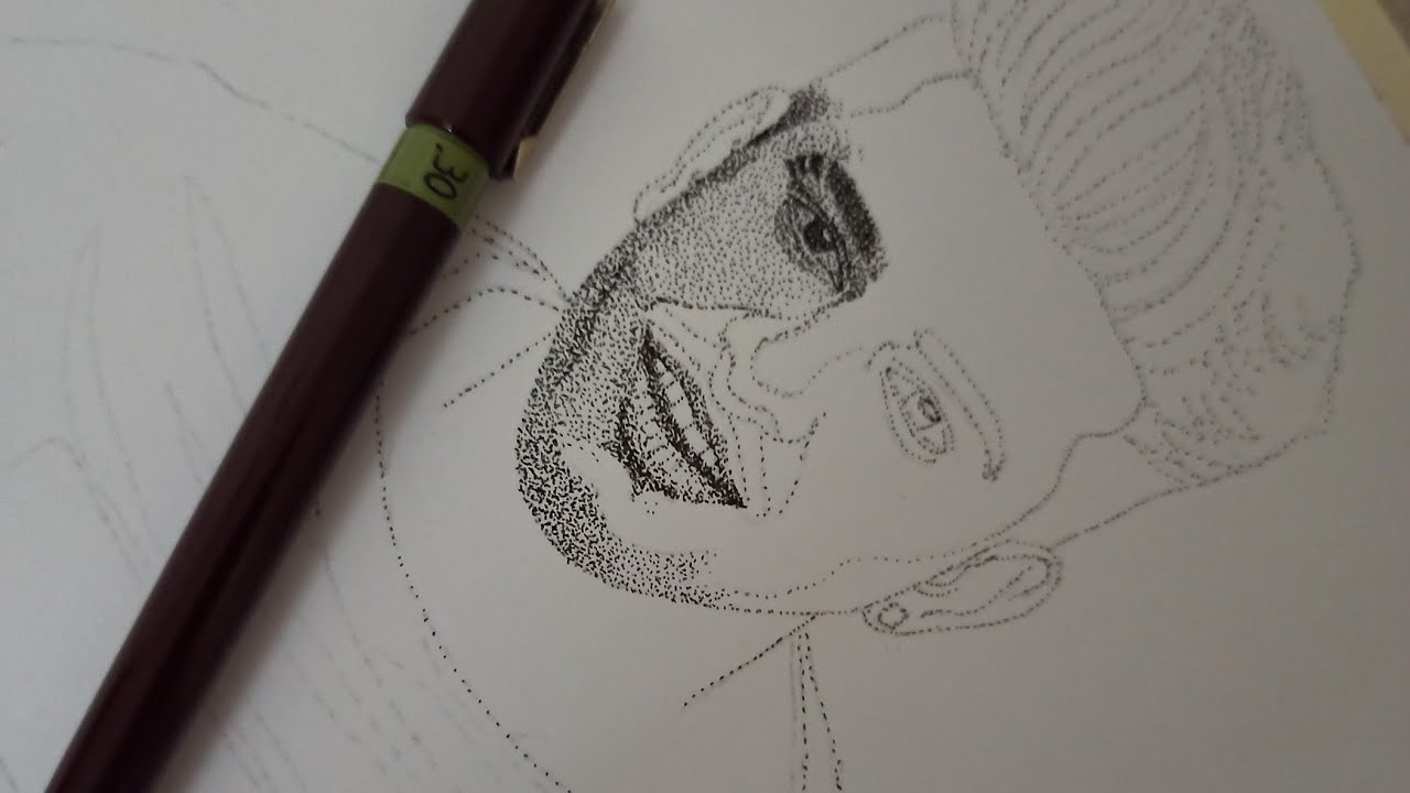Jass Manak Drawing - Stippling Artwork - YouTube