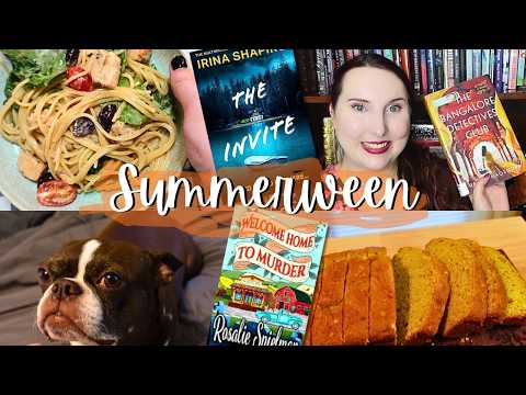 Summerween Vlog 🎃 Pumpkin Bread and Finishing 4 Mystery Books!