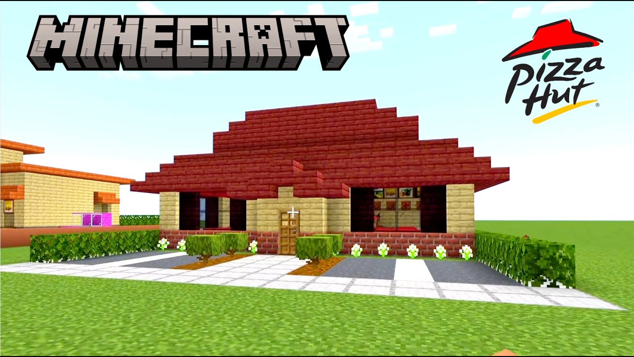 How To Build A Pizza Hut In Minecraft! - YouTube