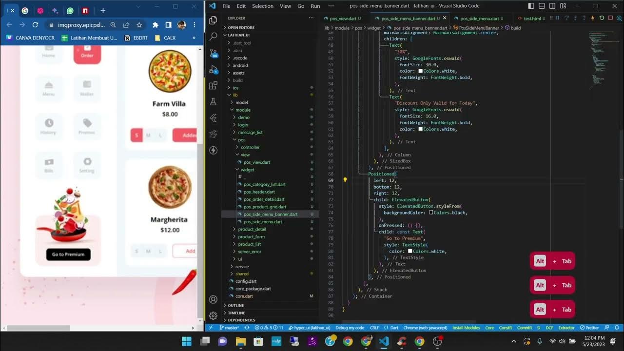 Latihan Membuat UI POS Part 2 - YouTube