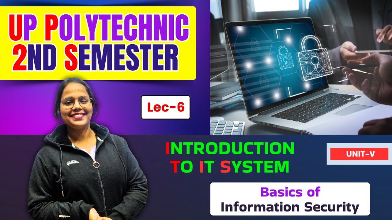 Introduction to It System : Basics of Information Security [ UNIT-V ] Lec-6 | Up Polytechnic 2nd ...