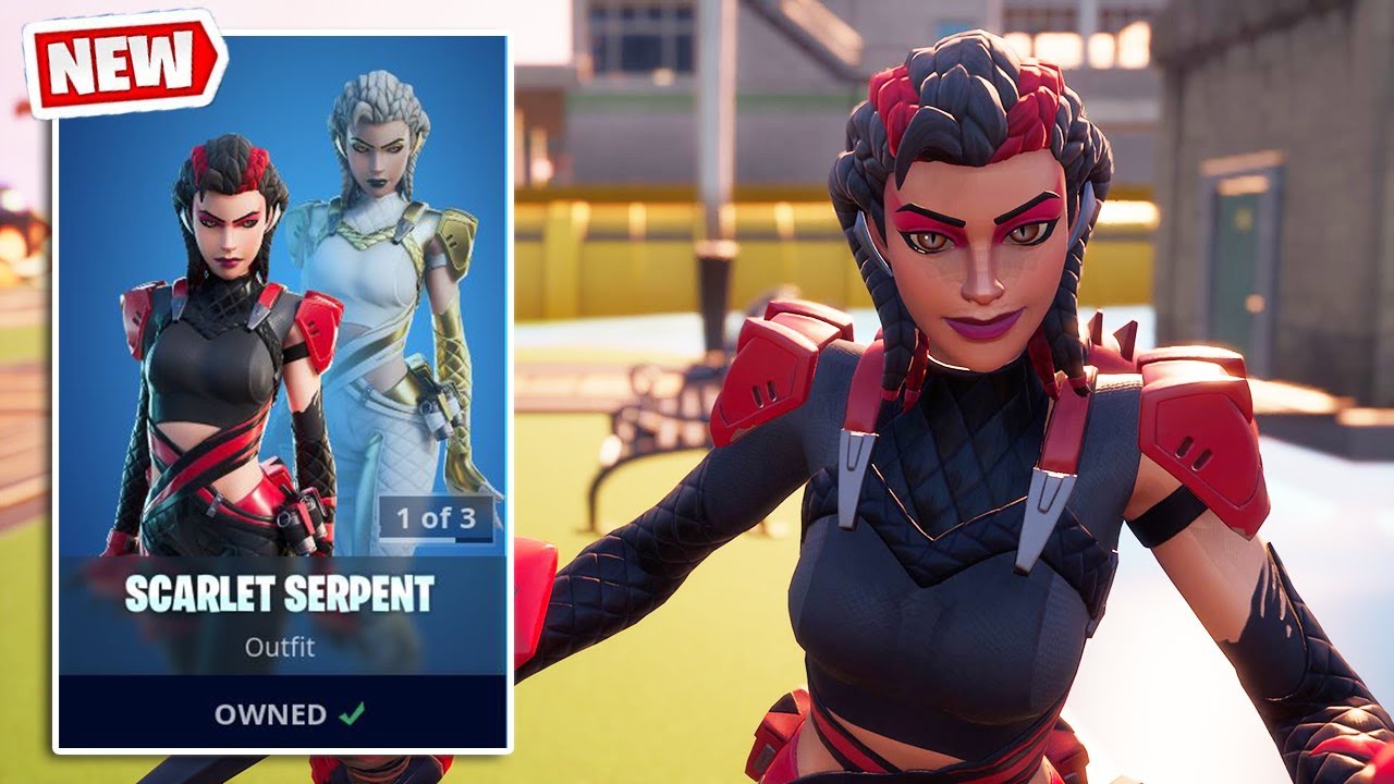 NEW SCARLET SERPENT Skin Gameplay in Fortnite! - YouTube