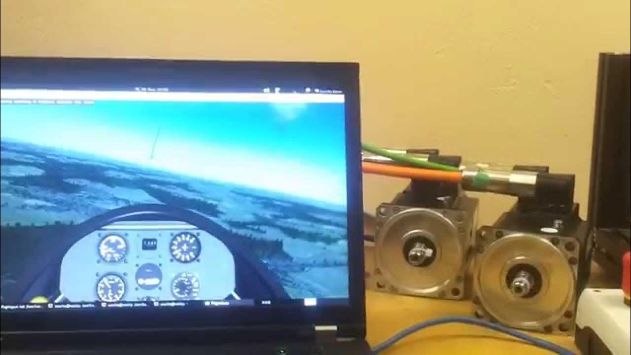 FlightGear/LinuxCNC simulator cabinet motion controller - YouTube