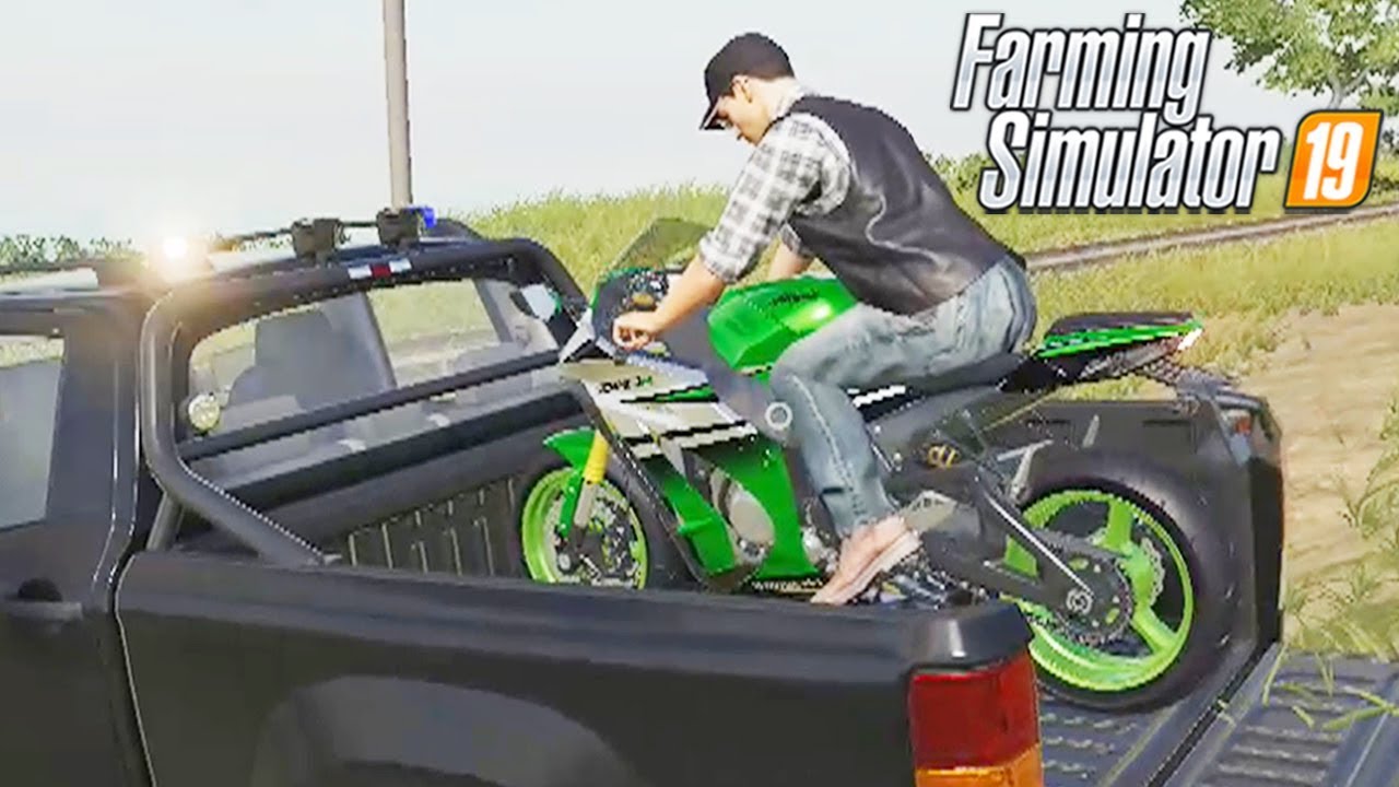 FOMOS ABORDADOS NA BLITZ (KAWASAKI NINJA) | Farming Simulator 19 - YouTube