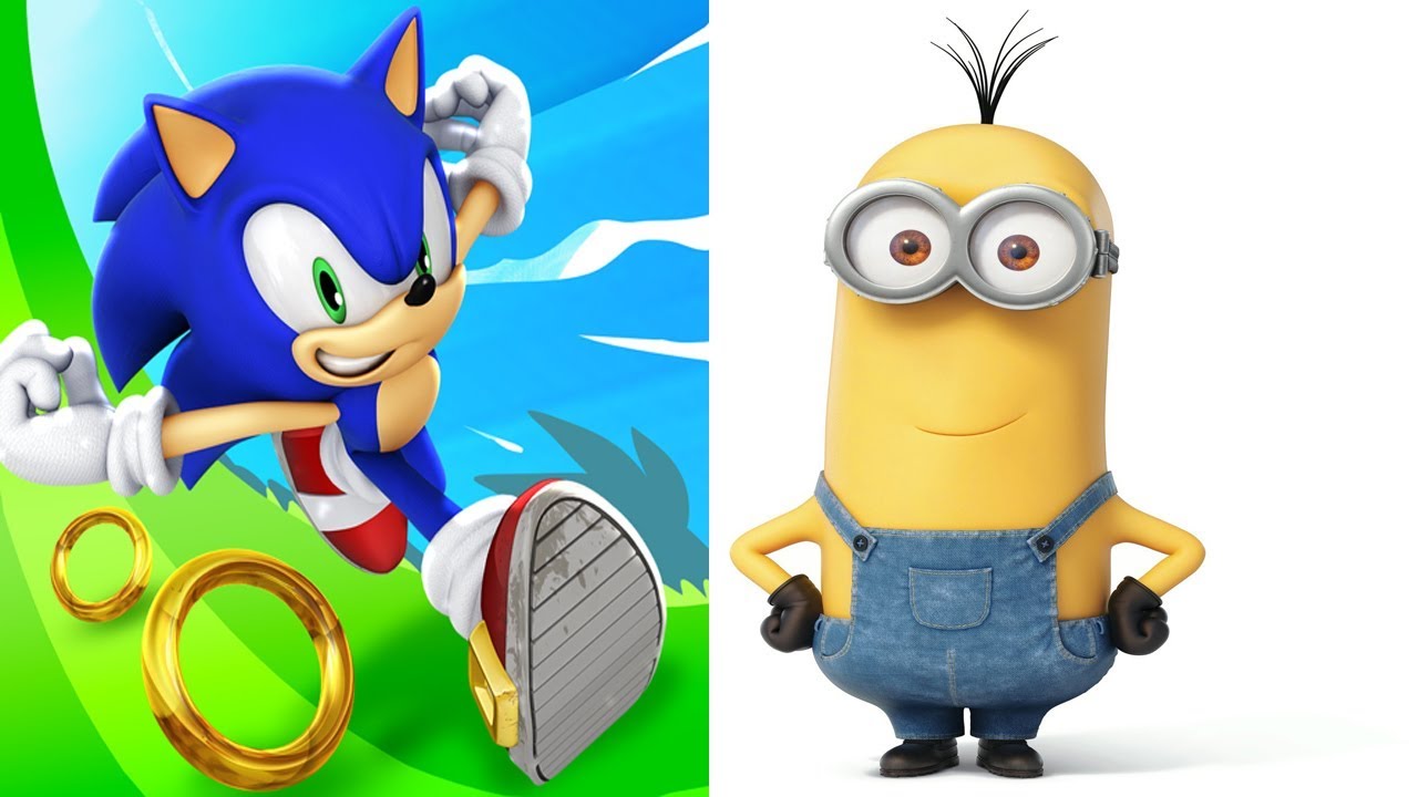 Sonic Dash vs Despicable Me Minion Rush Gameplay Fullscreen - YouTube