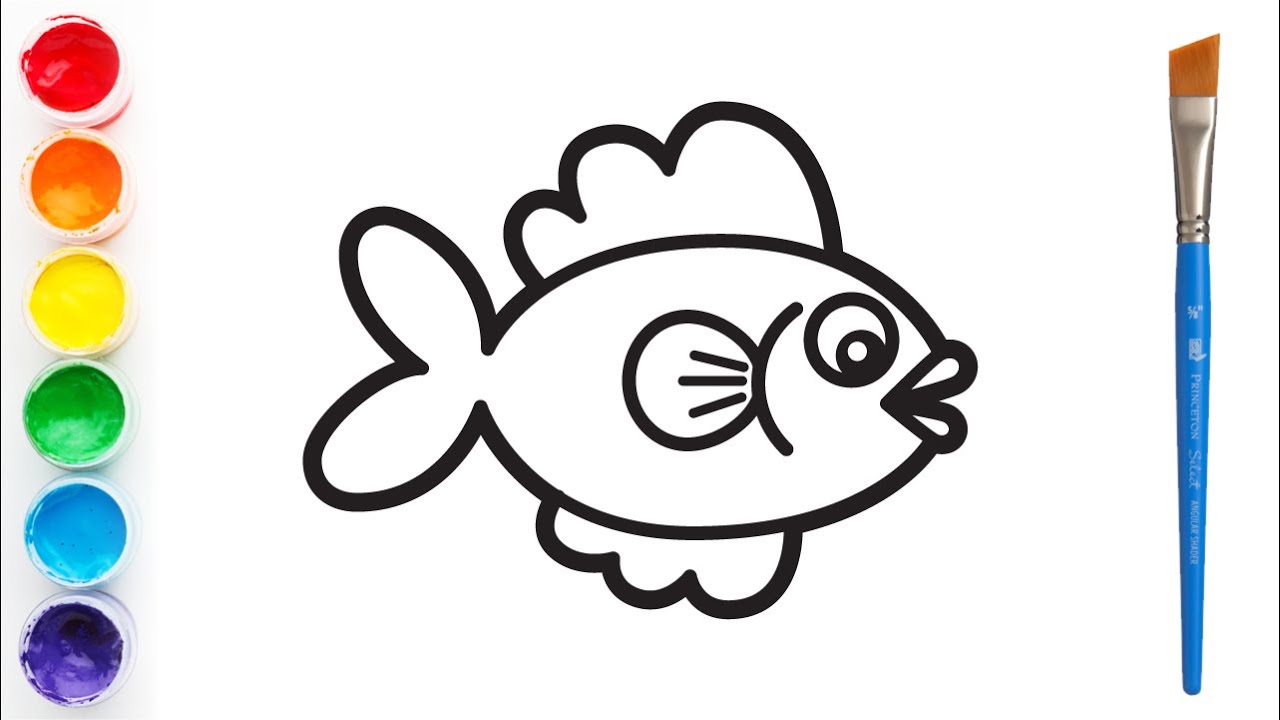 Fun Fish Drawing And Painting For Kids And Toddlers | Learn To Draw ...