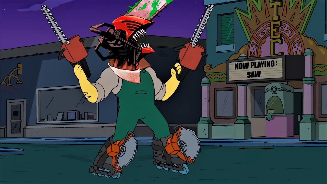 Se volvio canon el pibe motosierra en Los Simpson x Chainsaw Man - YouTube