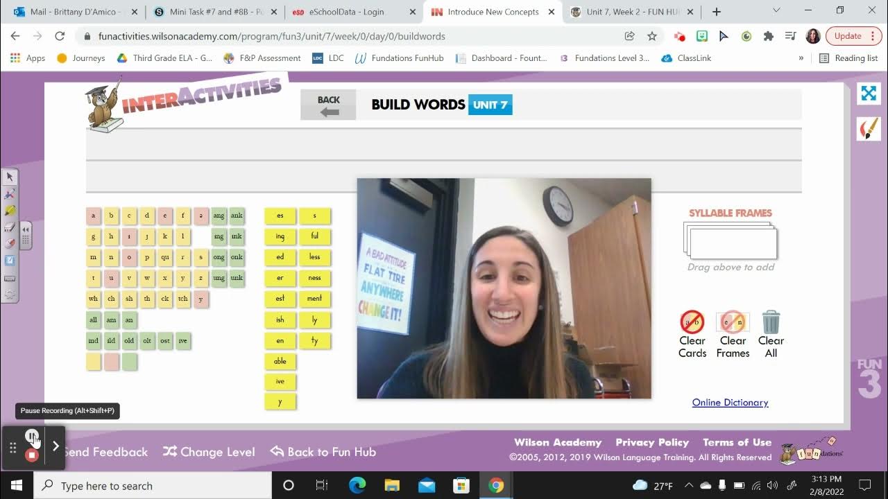 Fundations Unit 7, Week 1, Day 3 - YouTube