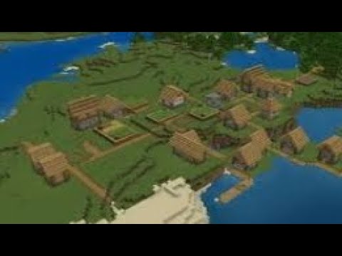 Minecraft first village - YouTube