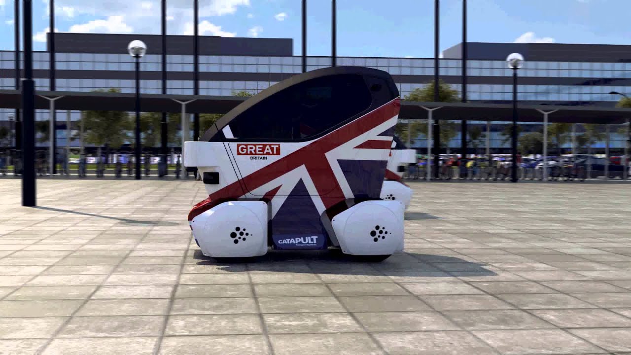 Driverless Car In Milton Keynes - YouTube