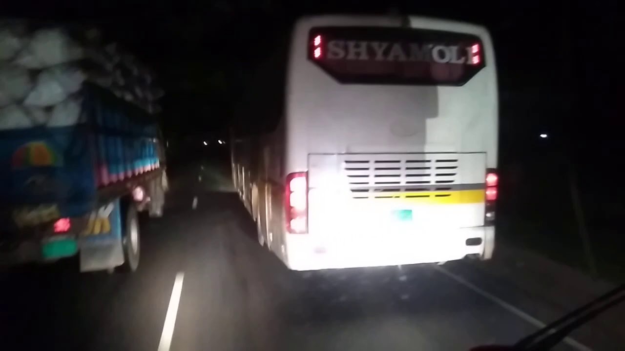 তুমুল হাড্ডাহাড্ডি লড়াই😱HANIF vs Shyamoli 1J/Rm2 vs Unique🔥thriling bus overtake. BD highway ...