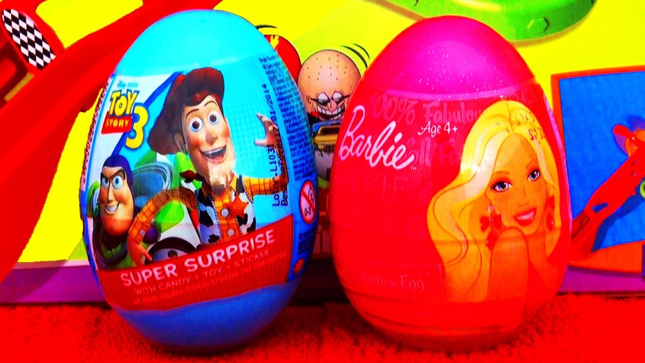 Robot Saves Buzz Lightyear Surprise Eggs Unboxing Stop Motion Toy Story ...