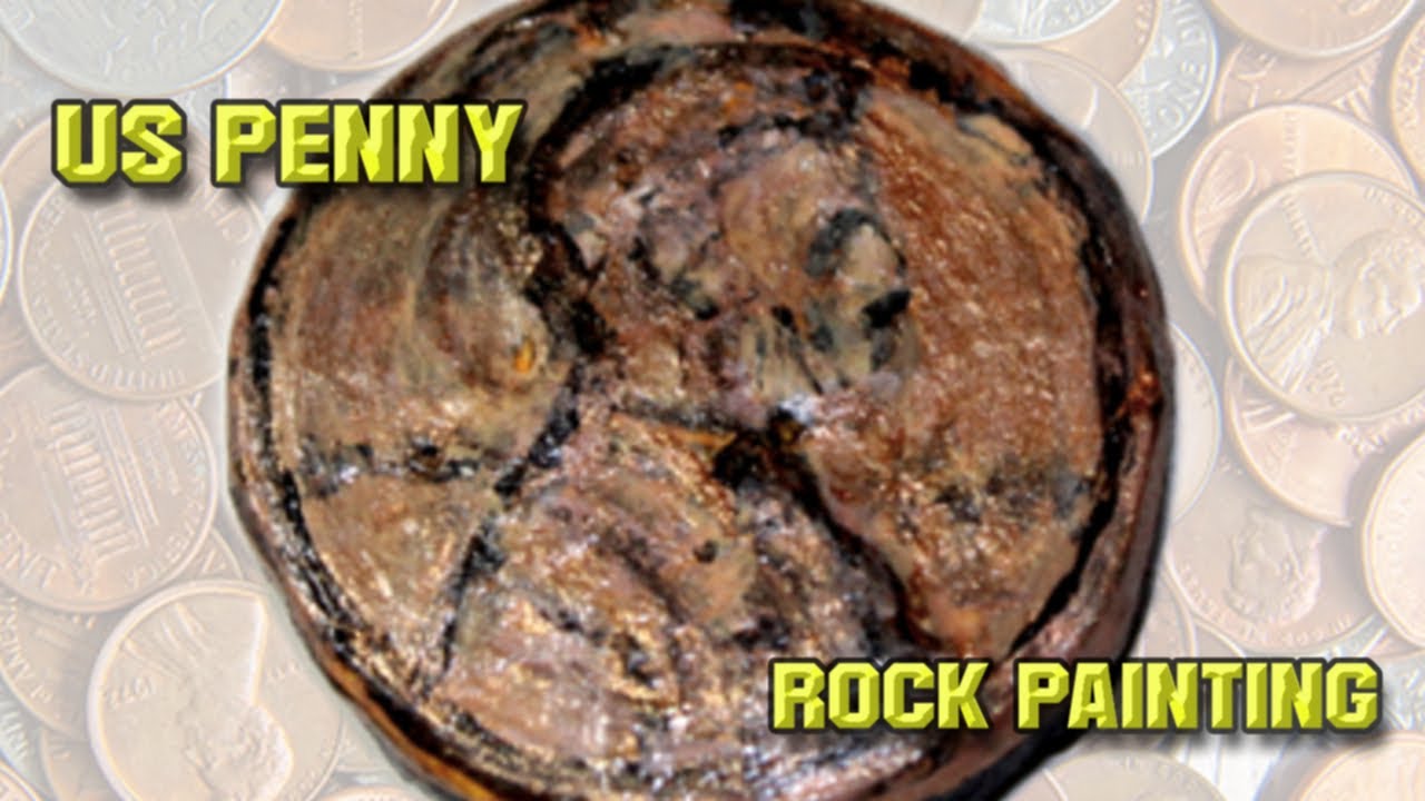 u.s. penny rock painting - YouTube