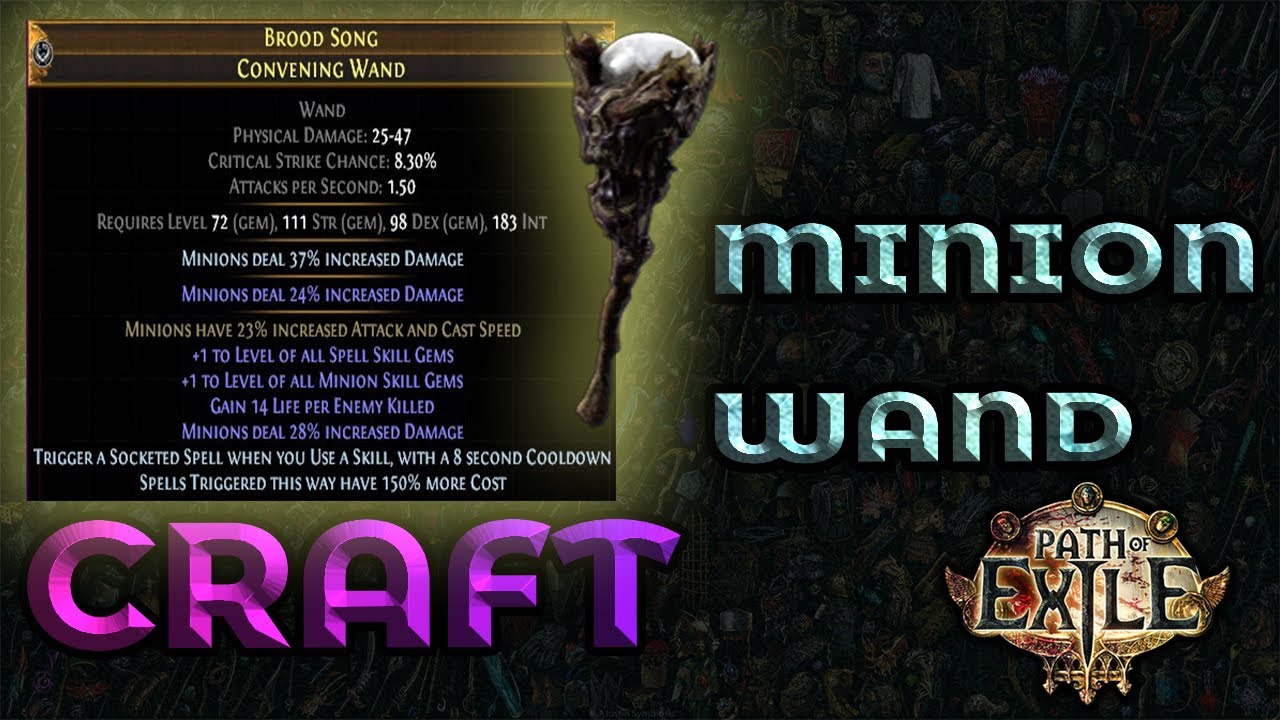 Minion Wand Craft | Path Of Exile | (Poe Item Craftlama) - YouTube