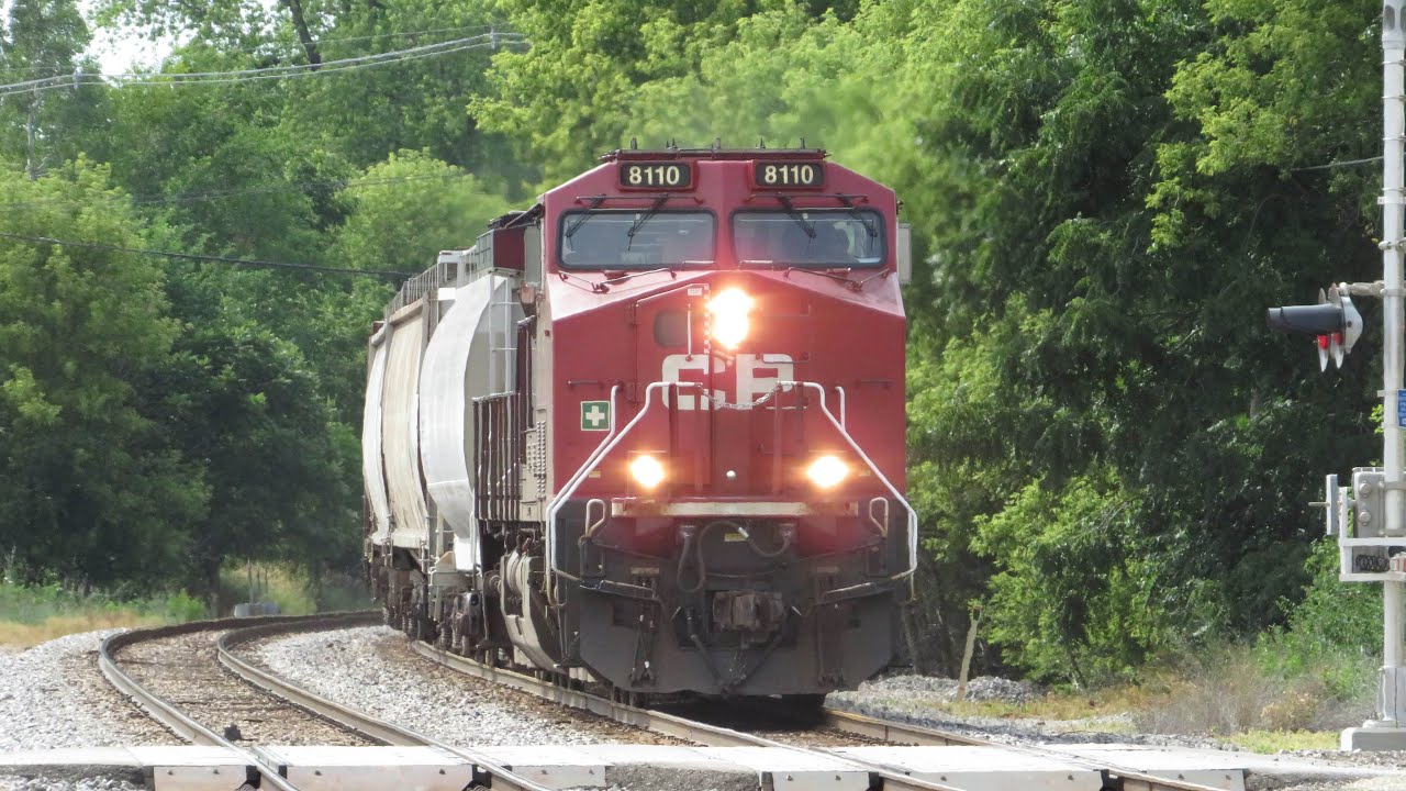 CP 8110 Leads CPKC 254 At Columbus, WI With a Awesome K5HL! CPKC Watertown Sub - YouTube