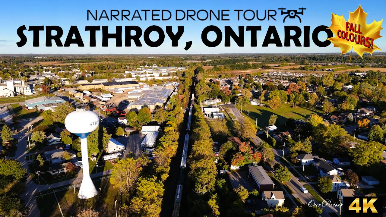 🍁 Breathtaking Fall Colours in Strathroy, Ontario | 4K Drone Footage 🎥 ...