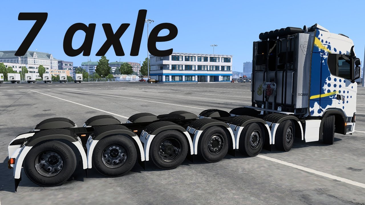 Scania 7 axle 14x8x12 - YouTube