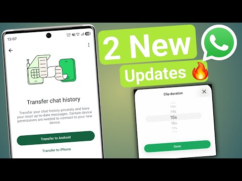 2 Whatsapp New Update | Whatsapp Data Transfer | Music Status Whatsapp New Feature