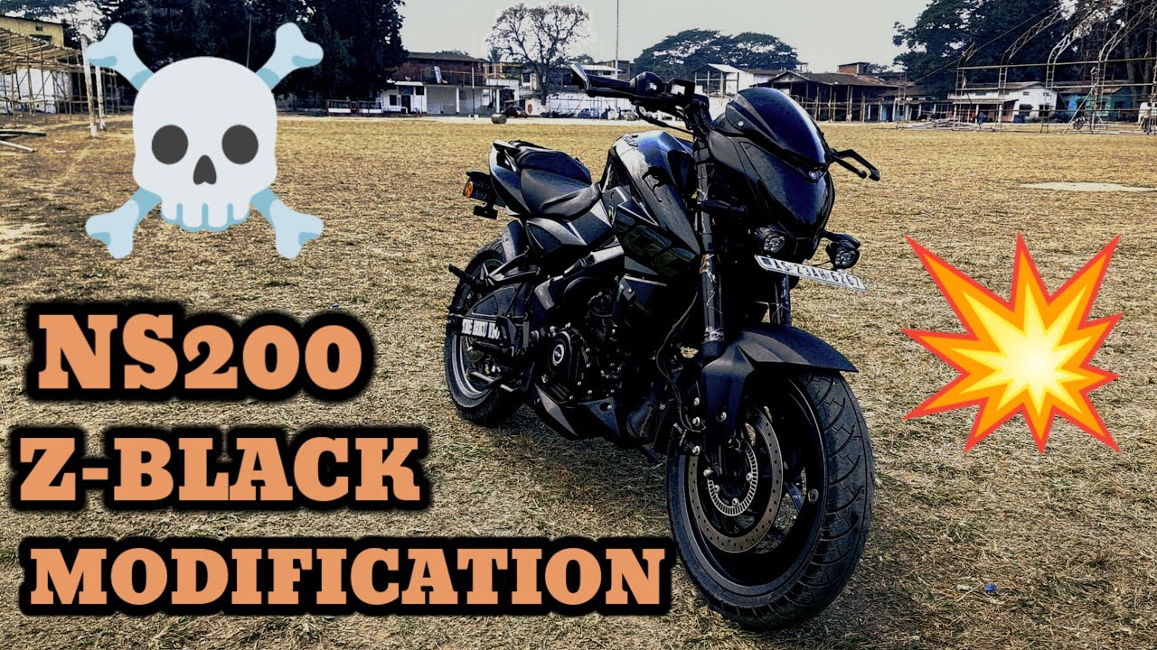 Z-BLACK MODIFICATION ON MY PULSAR NS200 BS7 😈☠️ NS200 KO Z-BLACK KAR HI ...