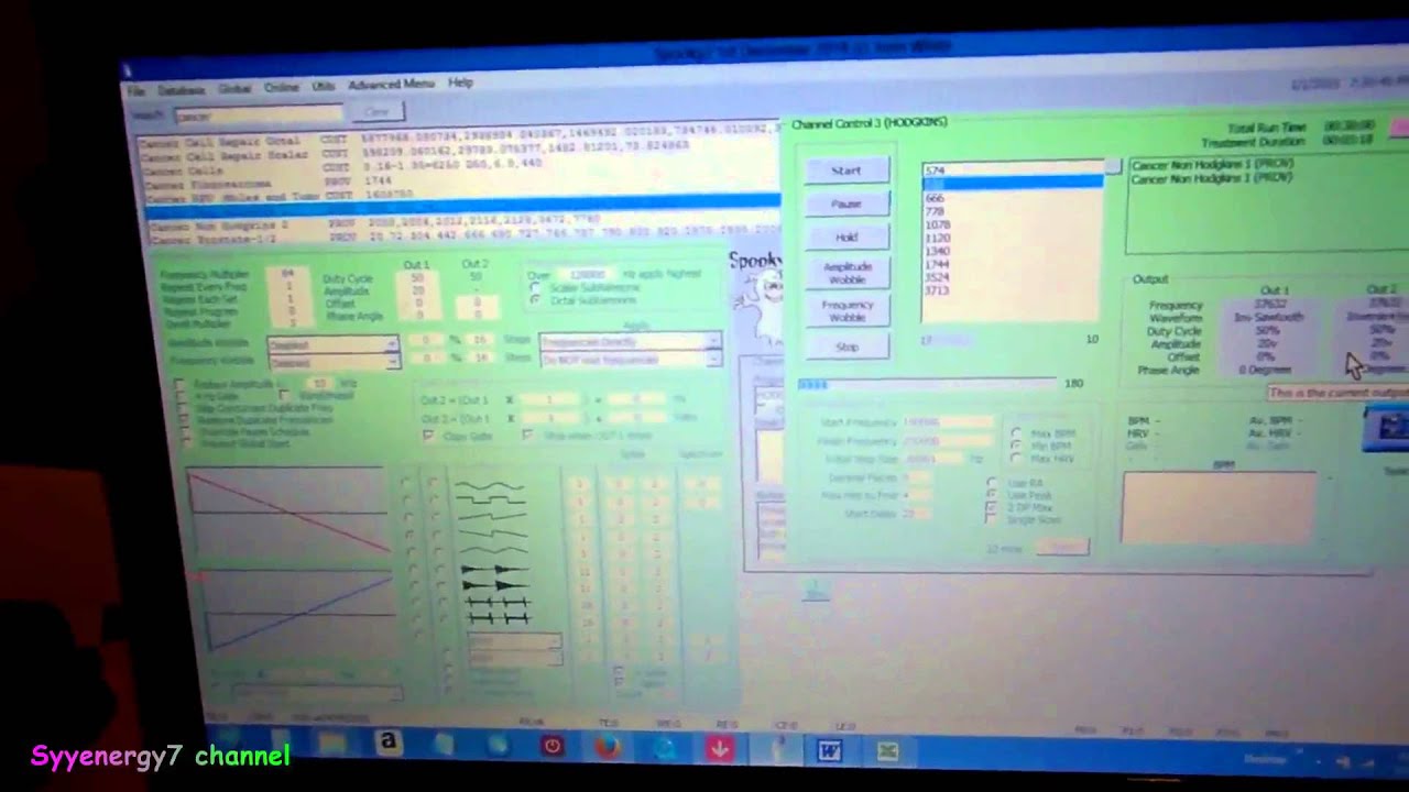 CANCER Setting on Spooky2 'Rife' - YouTube