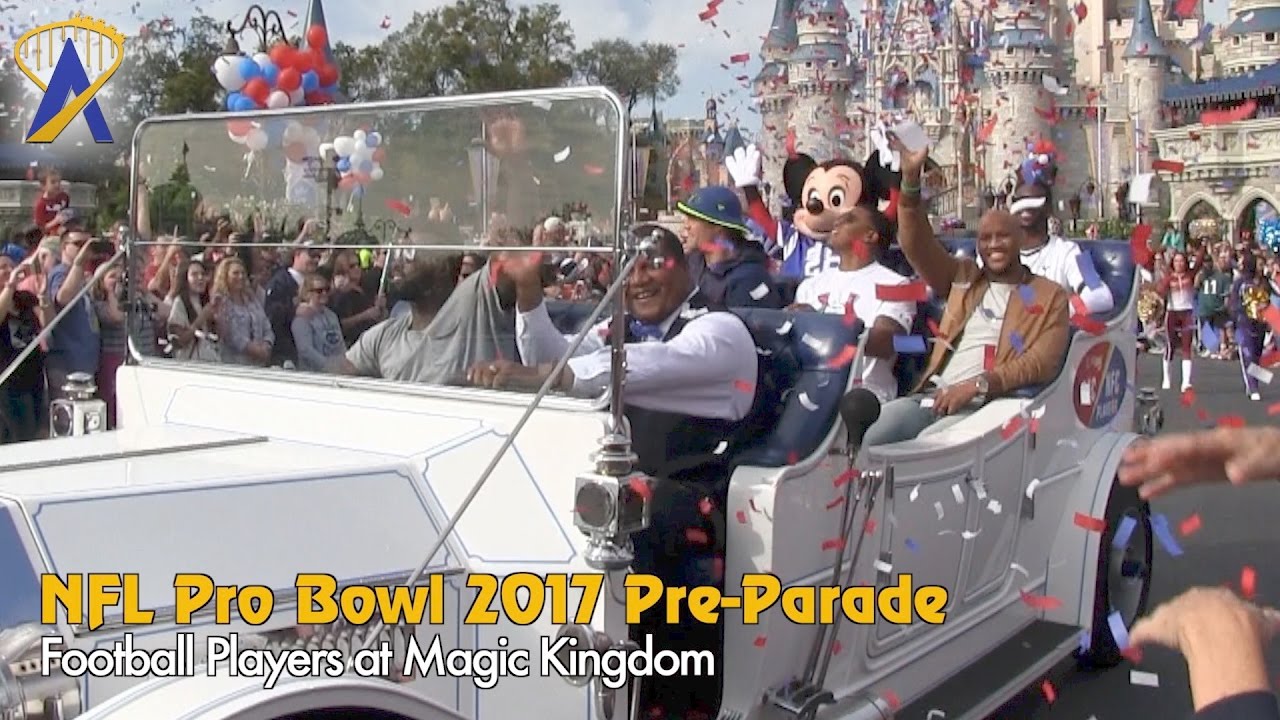 Special NFL Pro Bowl 2017 Pre-Parade at the Magic Kingdom - YouTube