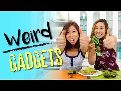 Testing Weird Kitchen Gadgets! Banana slicer, Avocado Slicer, Herb Scissors!?