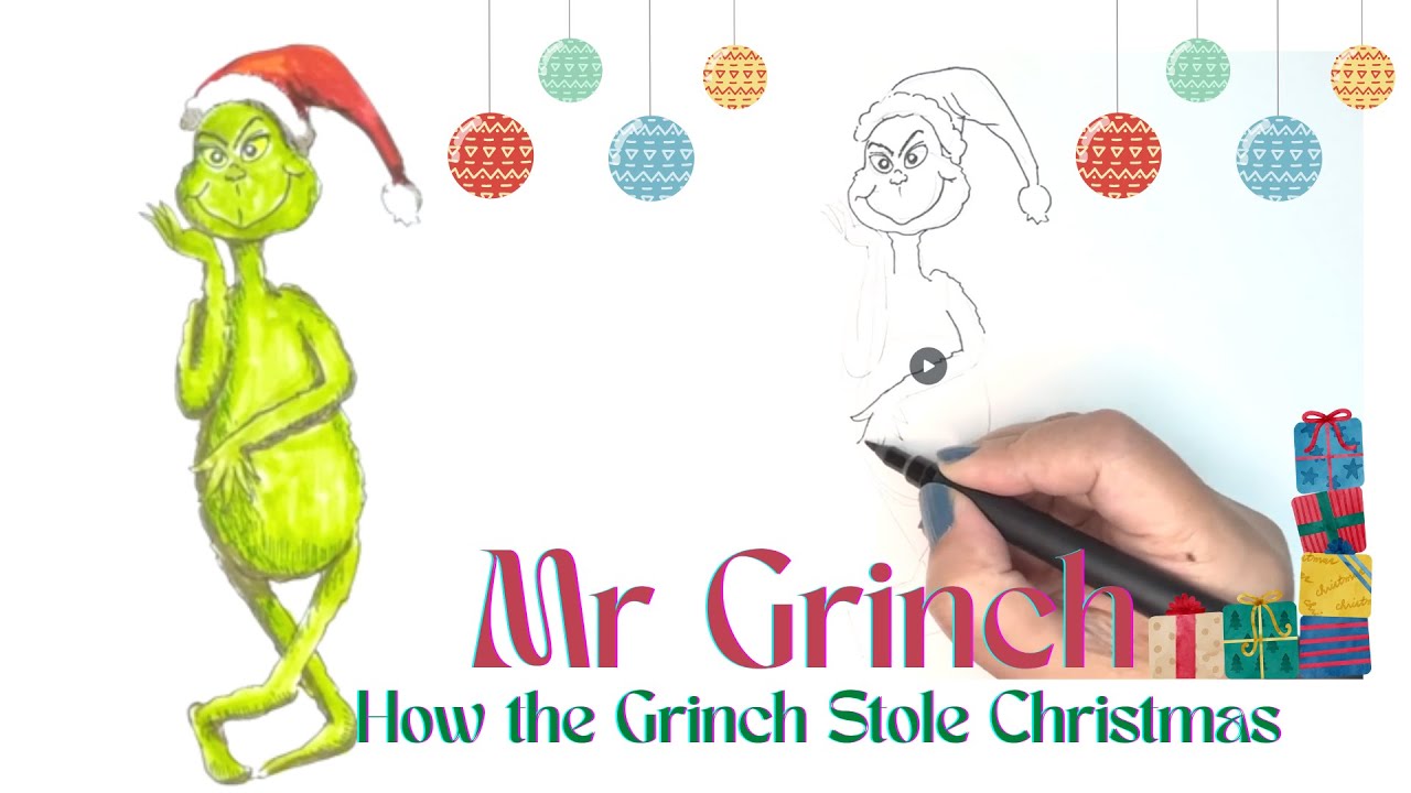 How To Draw The GRINCH | Christmas Tutorial | Dr Seuss | from How the ...