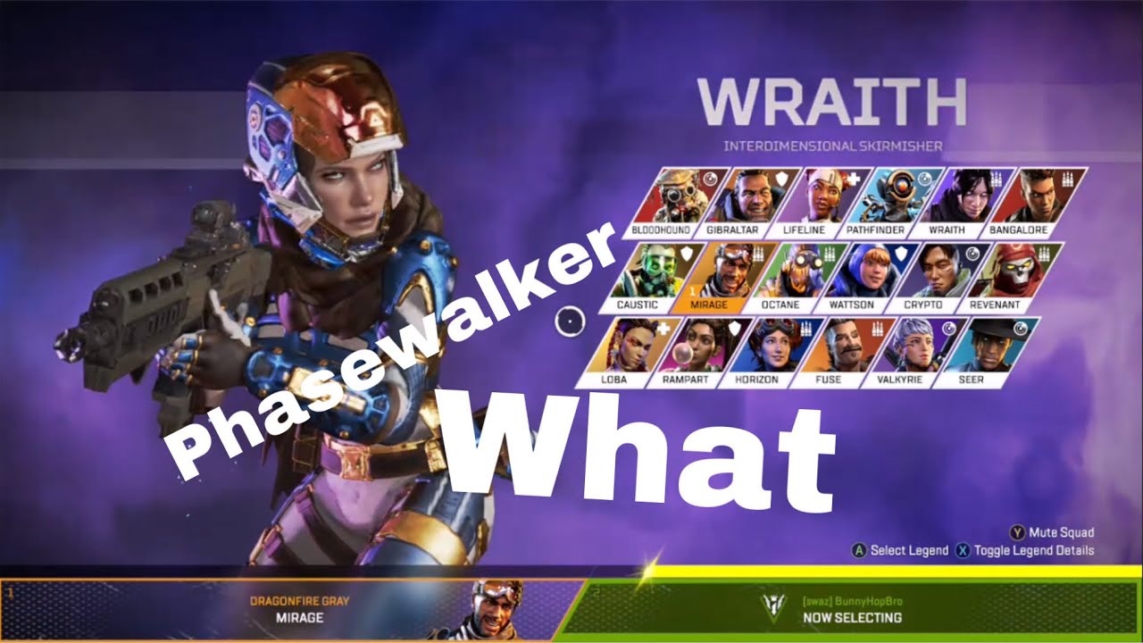 Phase walker skin wraith recolor back in apex legends - YouTube