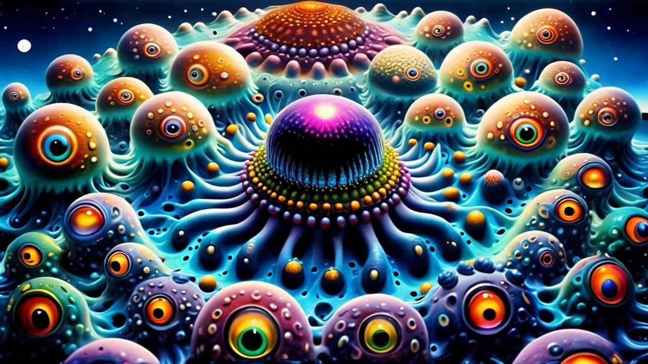 Infinite Zoom into an Alien Ocean | Psychedelic AI-Generated Underwater ...