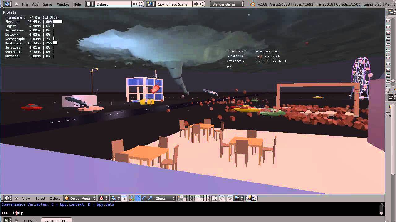Blender Simulation - Virtual Storm Chaser - A virtual tornado chase ...