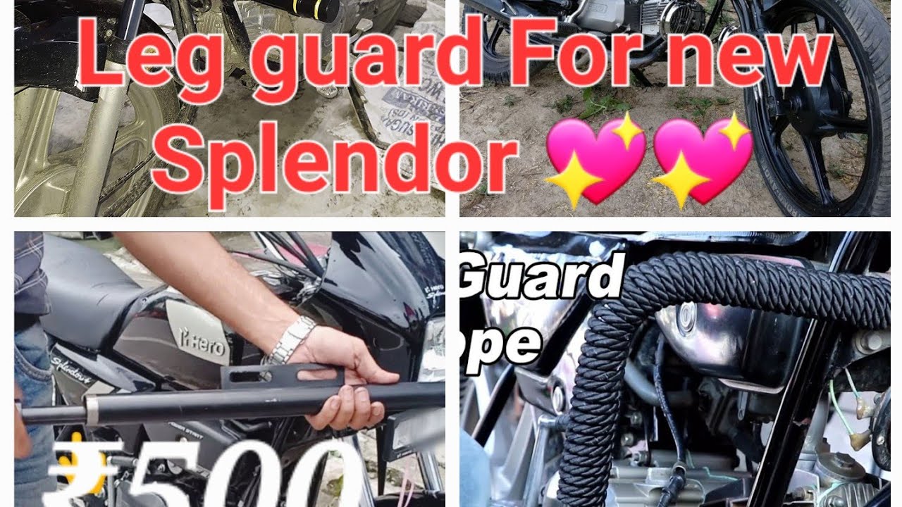 ||Nya leg guard for new Splendor Bs6🎁|| ||Black color|| #legguard # ...